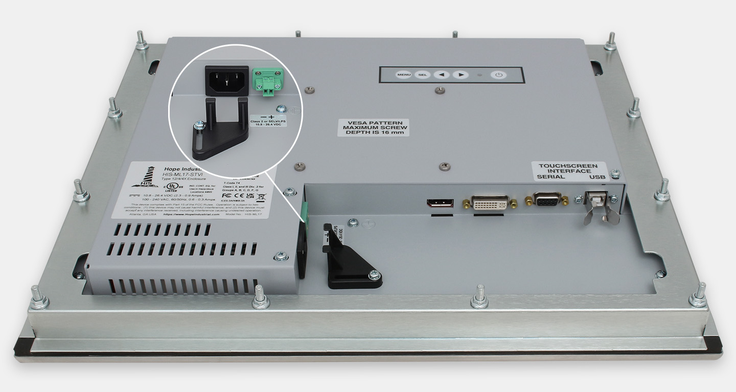 17" Panel Mount Monitor and Industrial Touch Screen - Hope Industrial ...