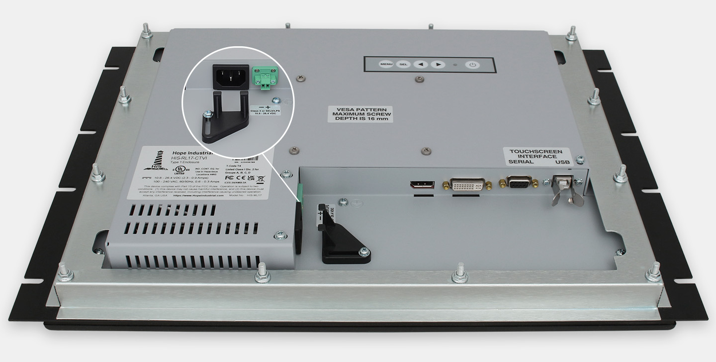 17" Rack Mount Monitor and Industrial Touch Screen - Hope Industrial ...